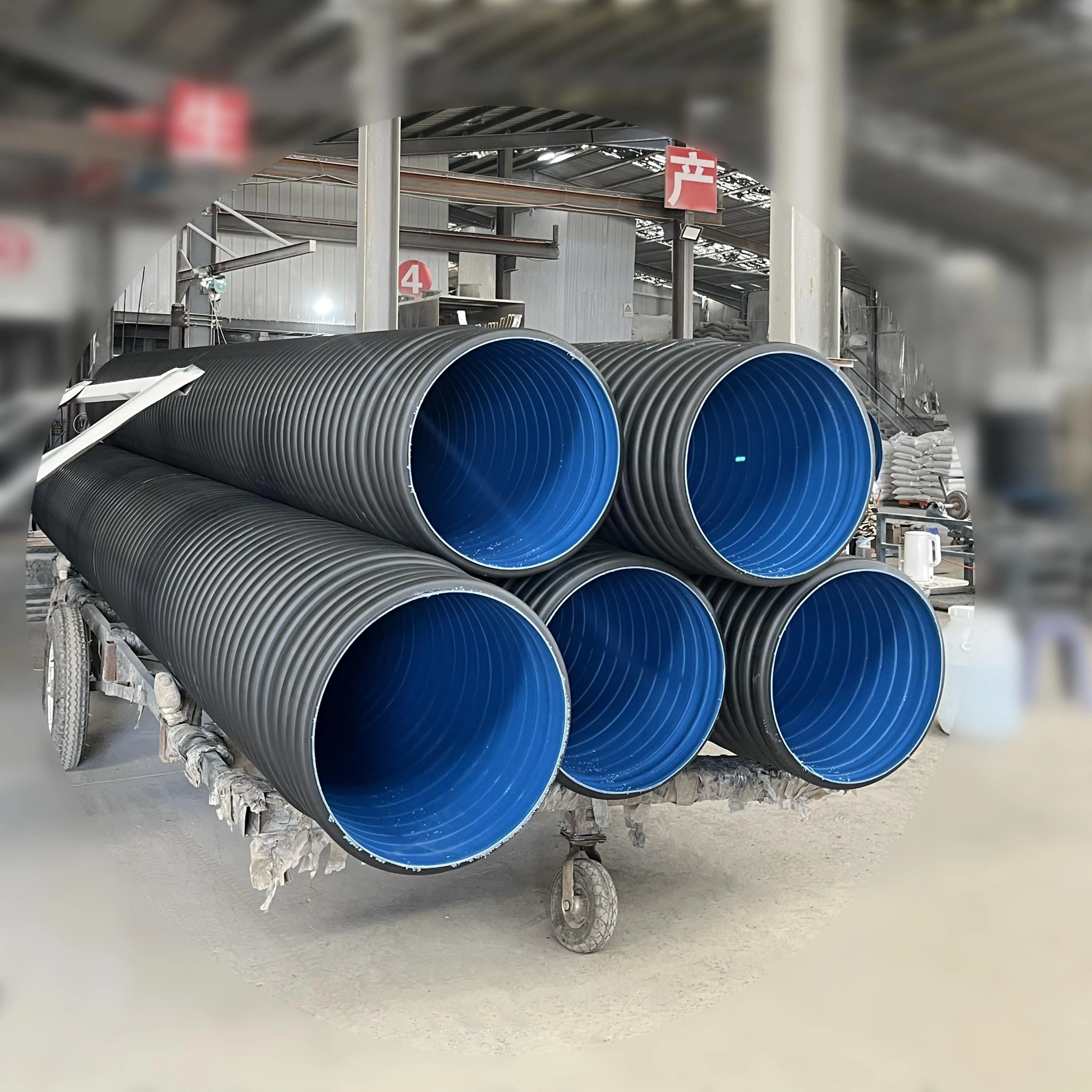 Polyethylene Drainage Culvert Sewage Drain Pipe 600mm 800mm Large ...