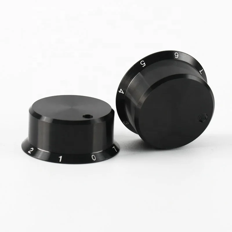 31.5x13.5mm Black Anodized Aluminum Tone Control Knob With Number ...