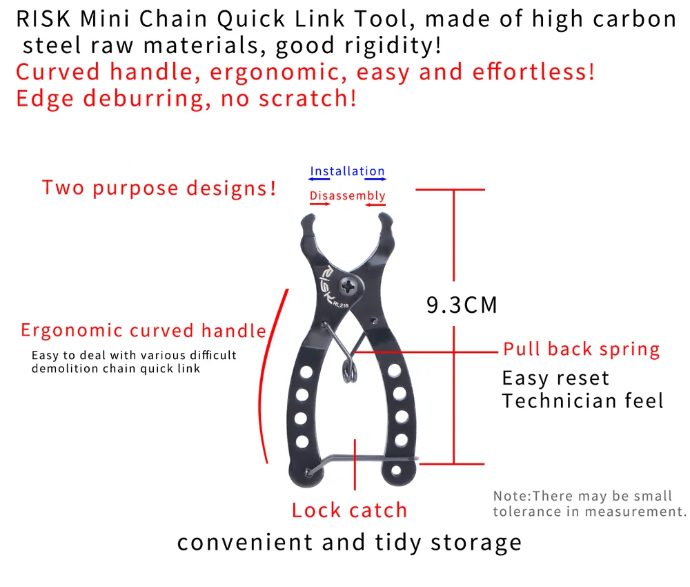 Risk Mini Bike Chain Quick Link Tool With Hook Up Multi Link Plier Mtb ...