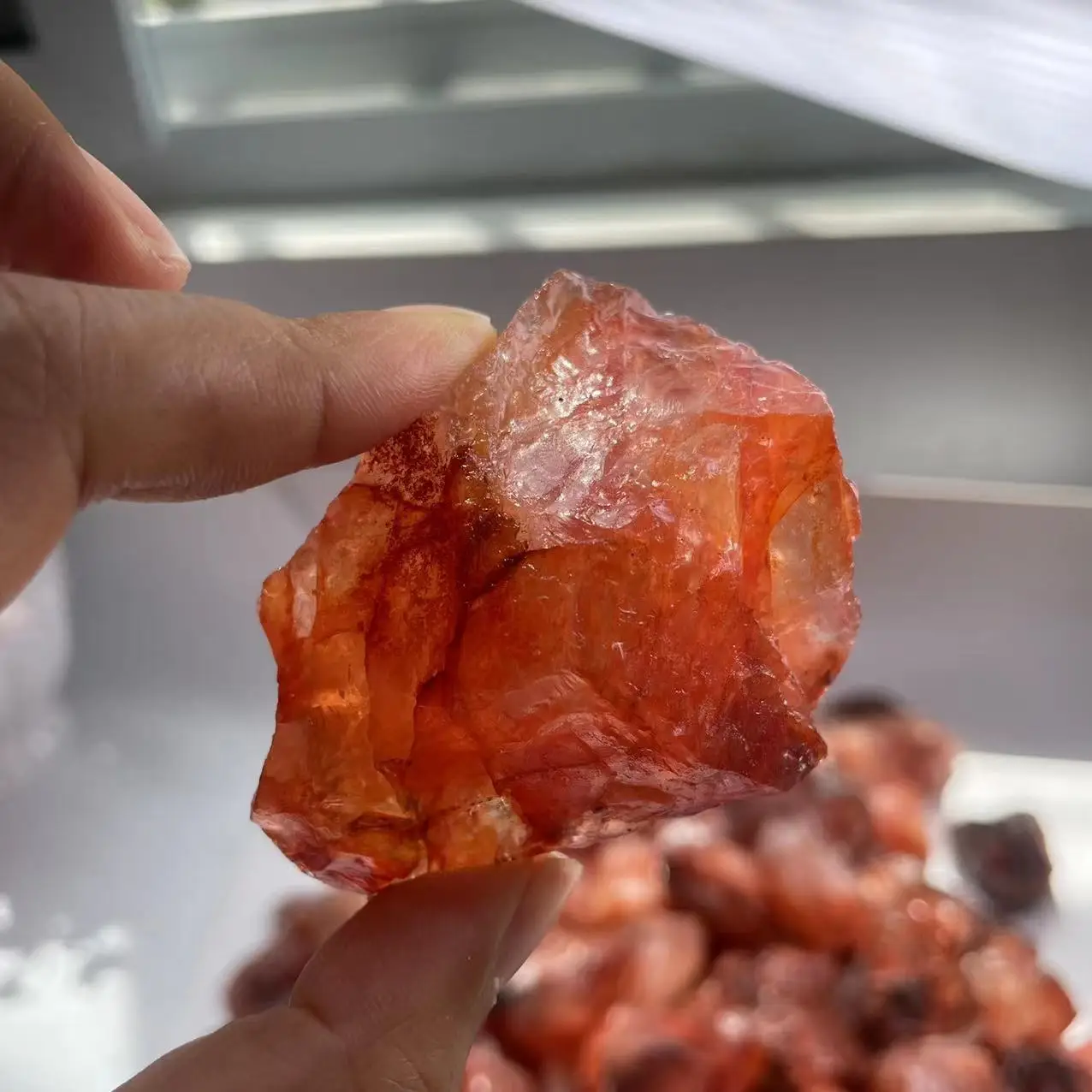 Wholesale Red Fire Quartz Raw Stone for Healing & Energy