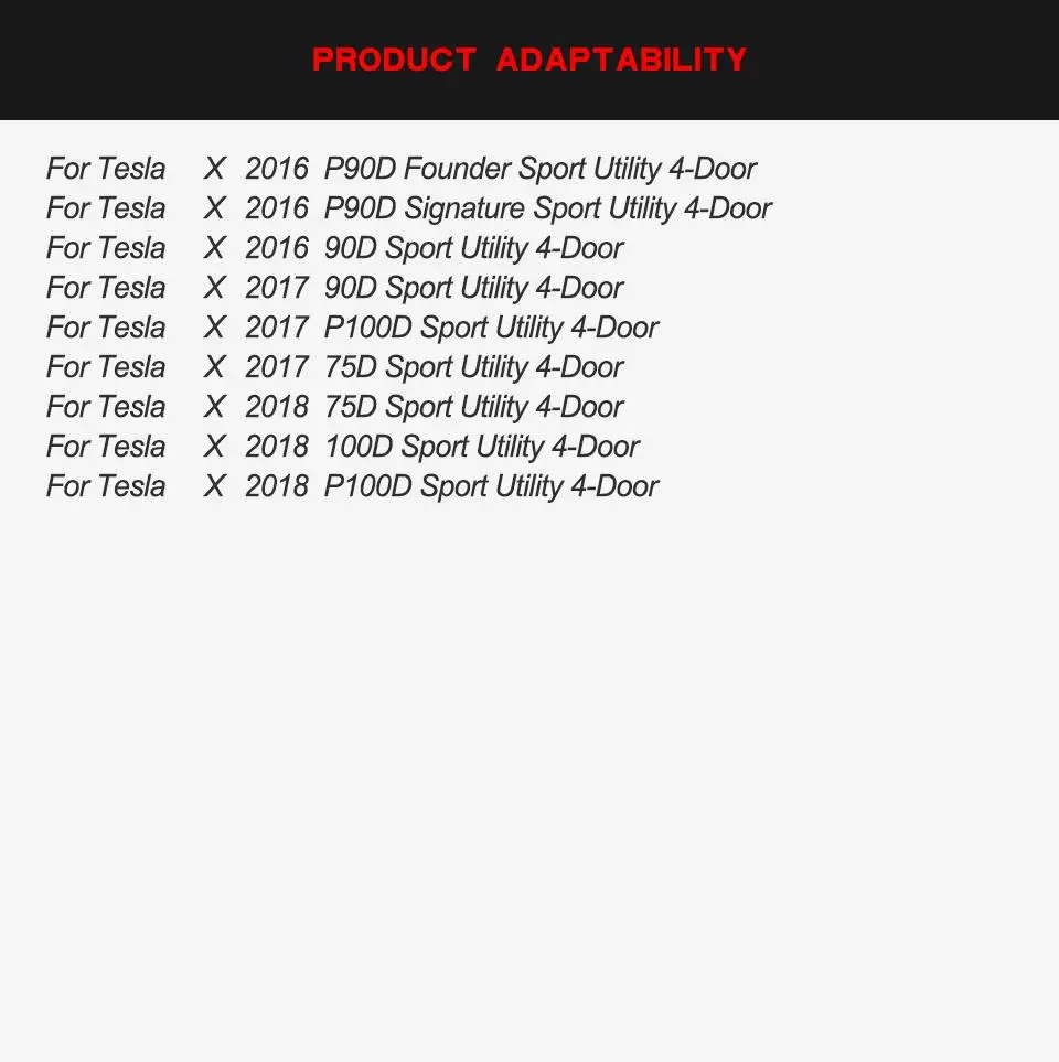 Carbon Fiber Rear Diffuser For Tesla Model X 75d 90d P90d 100d P100d ...