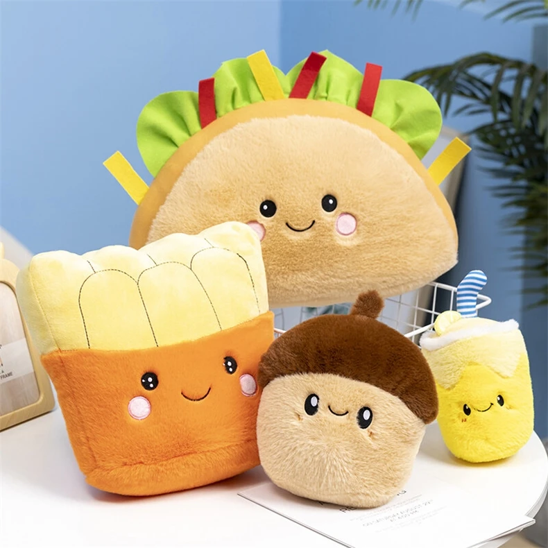25*22cm Plushie Mini Cute Fast Food Soft Stuffed Soft Coffee Juice Cup ...