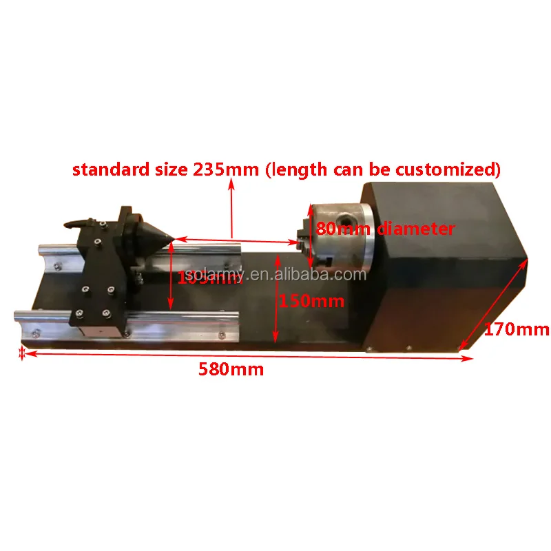Three Draw Rotary Attachment Rotation Z-Axis for CO2 Laser Engraving ...