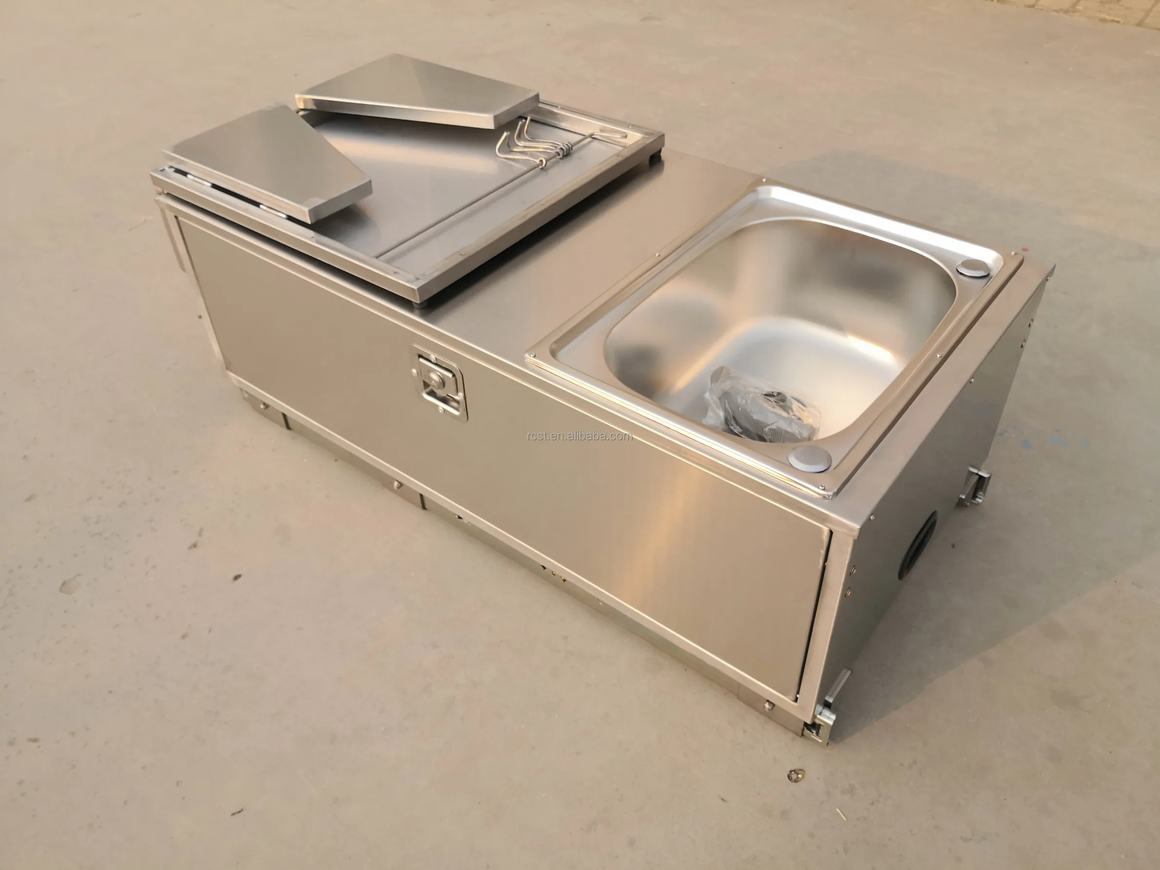 Stainless Steel Caravan Slide Out Kitchen Sink Bench Camper Trailer Kitchen