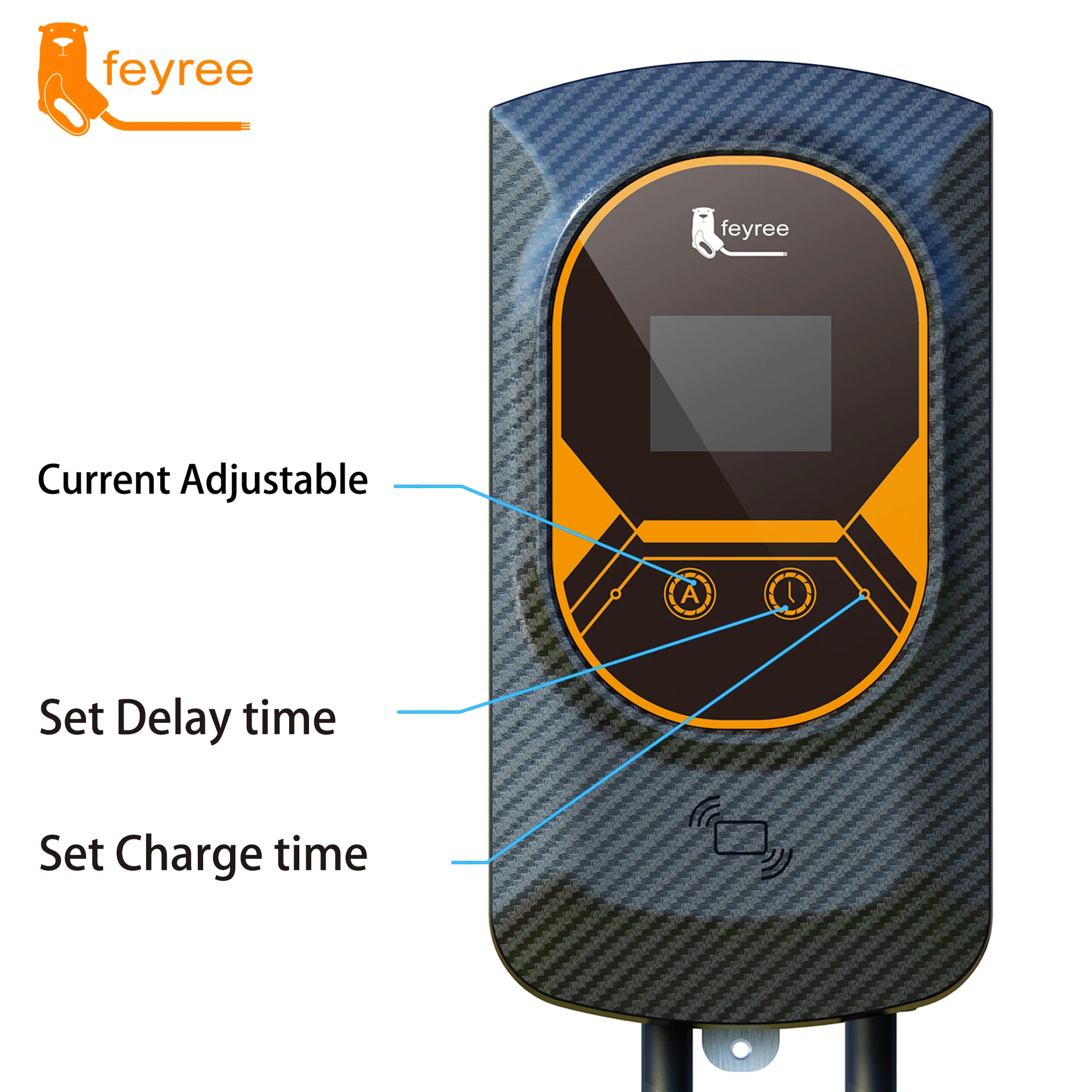 Feyree Ev Charging Station 32a Electric Vehicle Car Charger Evse ...