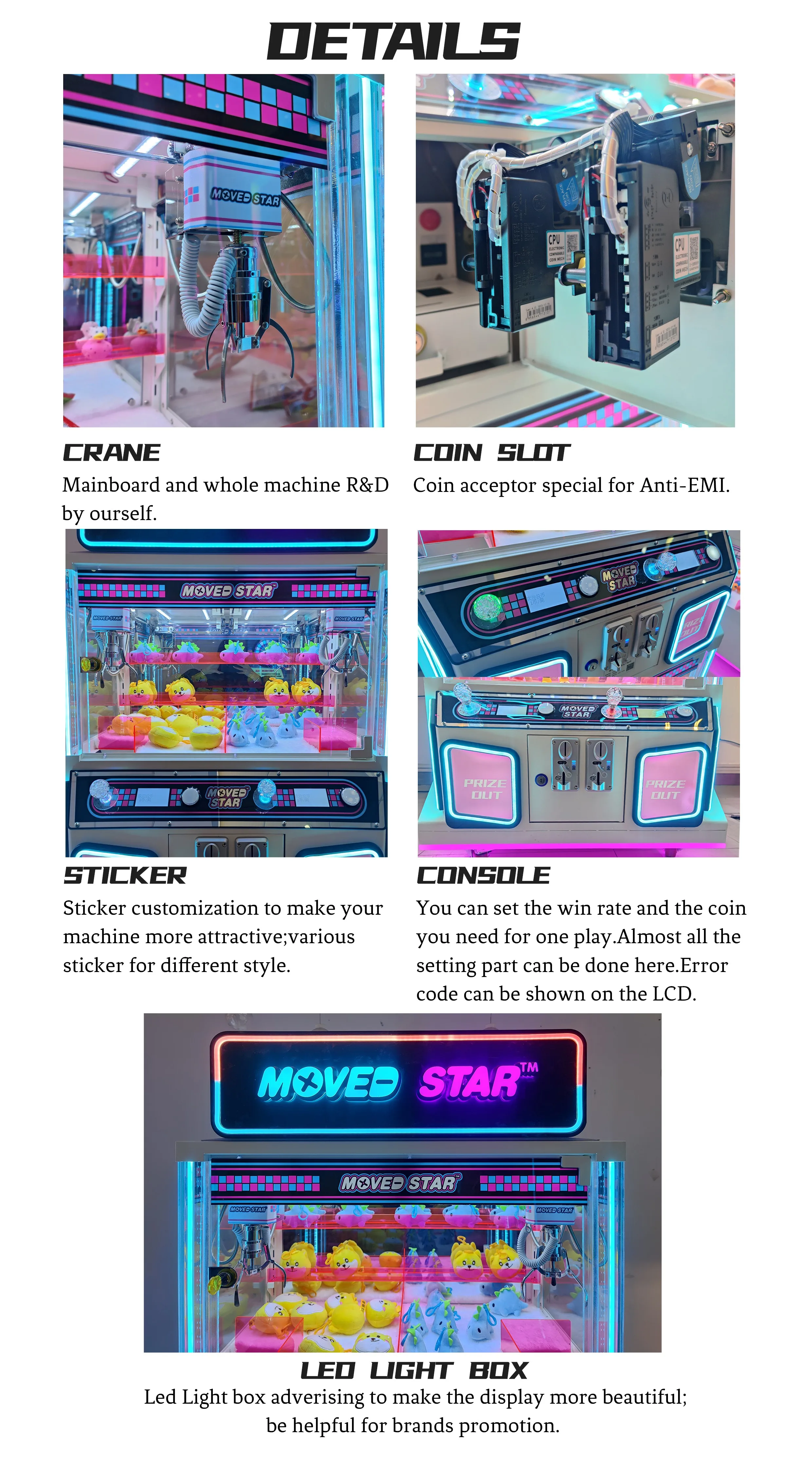 Doll Crane Machine Fantasy Toys Prize Arcade Game Machines 4 Players ...