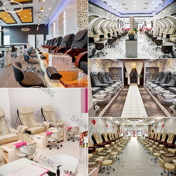 SHUNLONG Spa Manicure and Pedicure Chair Set - Luxury Touch