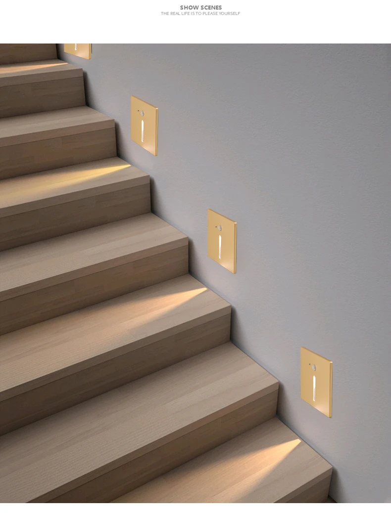 Modern Indoor Side Smart Stair Wall Lamp Hallway Staircase Ip65 Motion ...