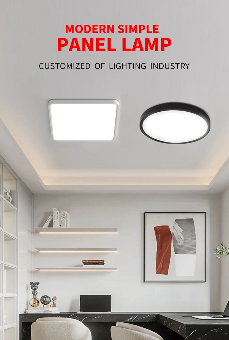 Super Thin 18w Flush Mount 1cct 6000k Daylight Black Round Flat Led ...