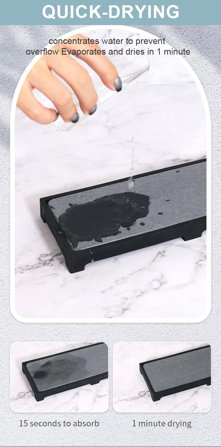 Bathroom Fast Drying Stone Instant Dry Sink Caddy Diatomite Sink Caddy ...