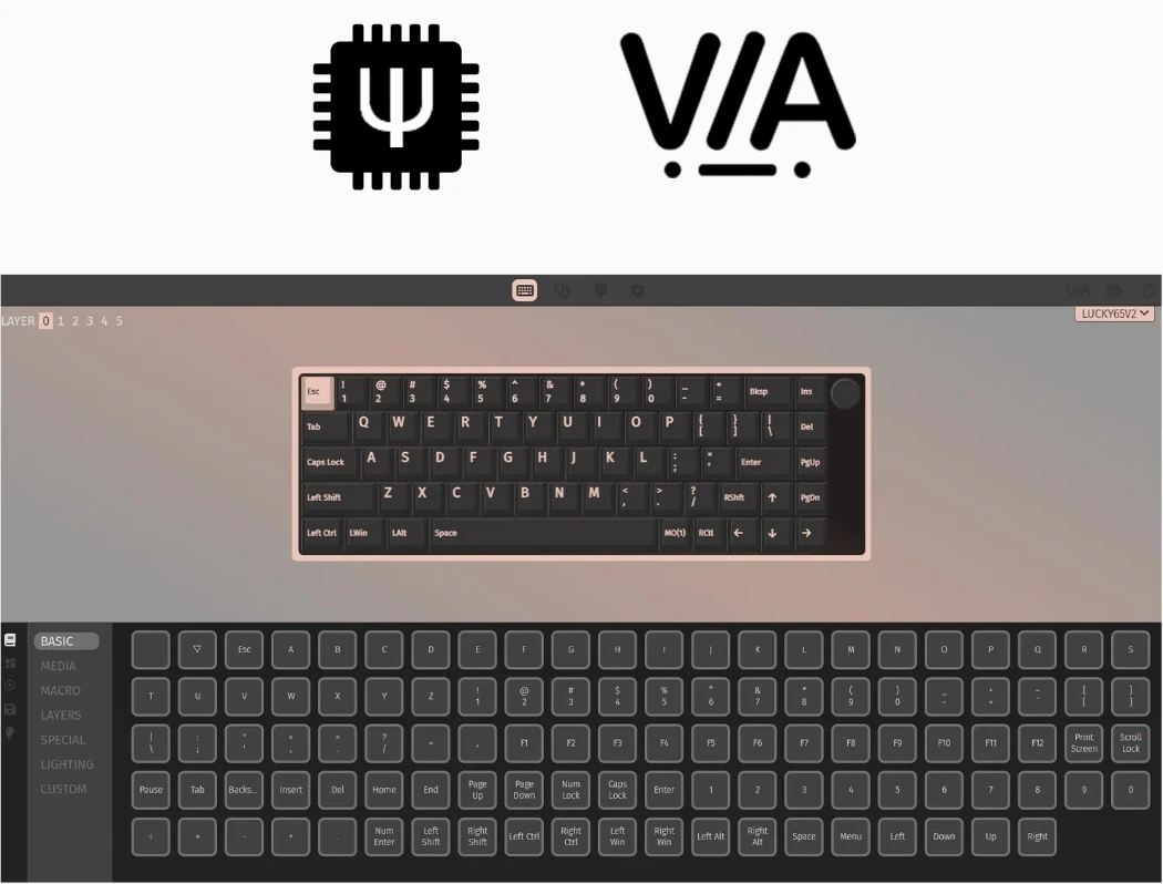 Lucky 65 V2 65% Wireless Mechanical Gaming Keyboard Kit with RGB ...
