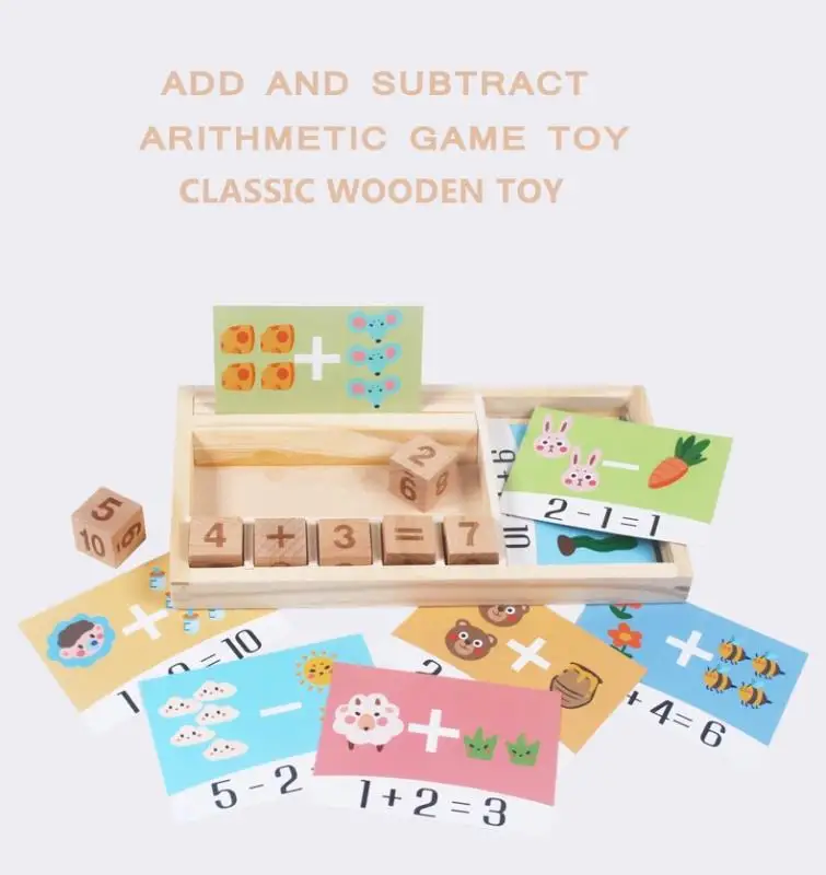 Hot Selling Montessori Wooden Number Cognition Game Toys Kids Early ...
