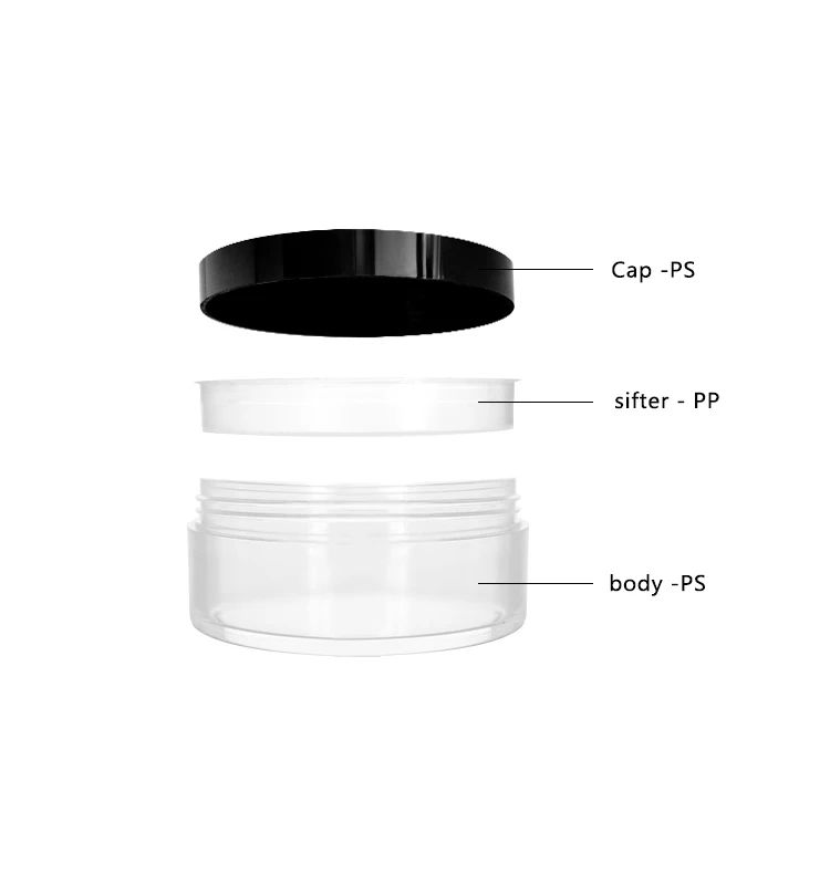 KJ Powder Jars - Durable, Customizable Cosmetic Containers
