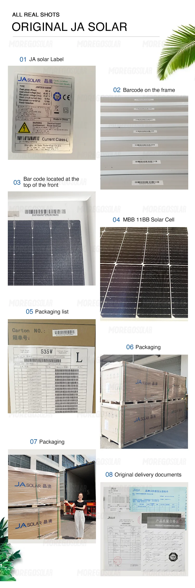 Ja Solar Lb Series Panel Solar Bifacial Doble Vidrio 565w 560w 575w ...