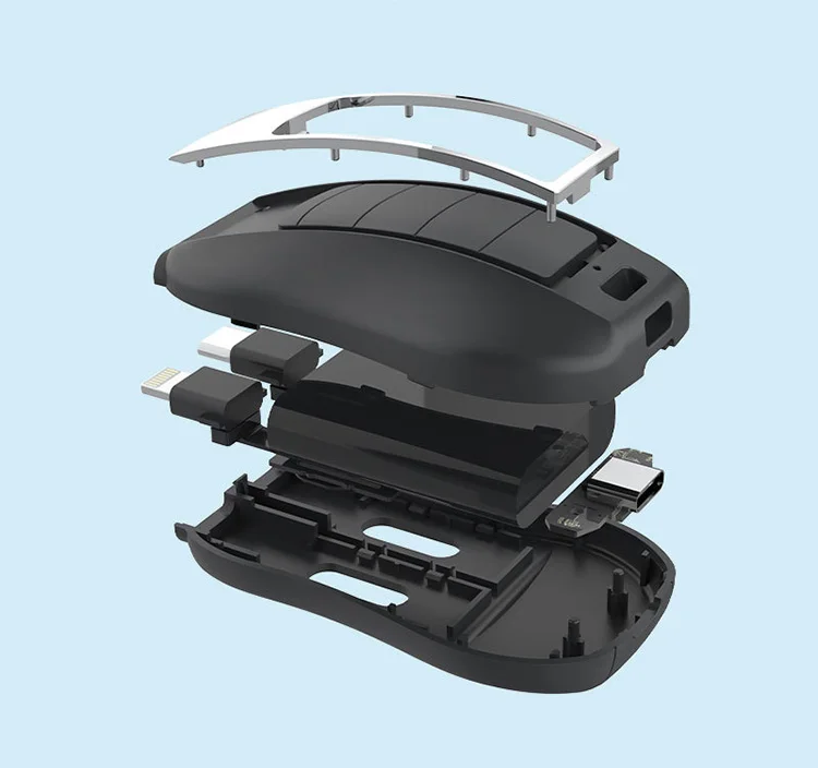 Retractable Dual Interface Small Portable Charger Mini Keychain Power ...