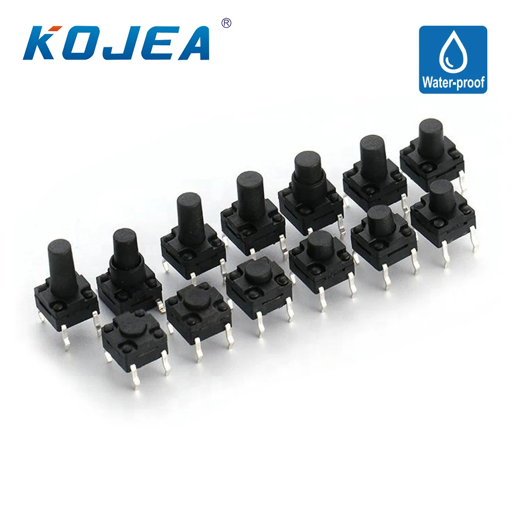 Waterproof 6x6 through Hole Type Dip Tactile Switch SMD Tact Switch Cap ...