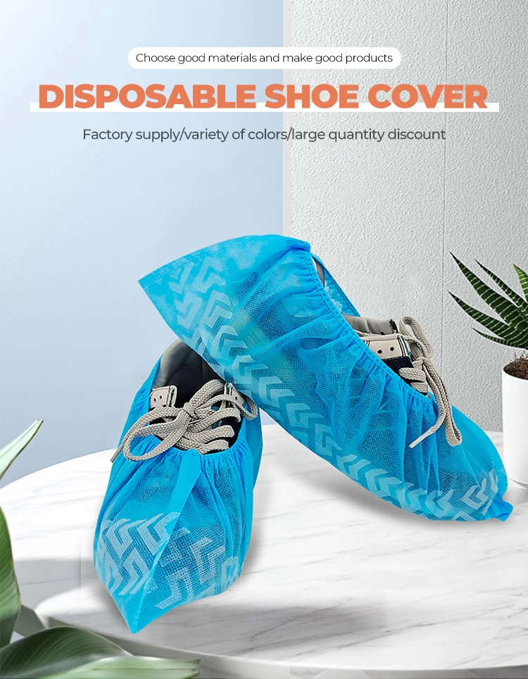 Disposable Shoe Cover Pvc Sole Branded Black Disposable Shoe Cover ...