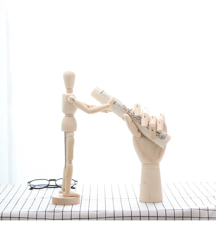 Flexible Finger Puppets Mannequin Hand Model Wooden Manikin Hand ...