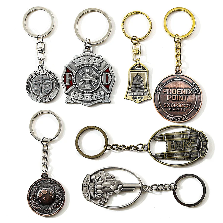 Promotional Gifts Made School Design Logo Silver Keychain Custom Hard ...