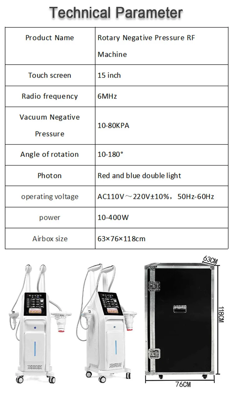Rotary Negative Pressure Rf Machine Digital Negative Pressure Cellulite ...