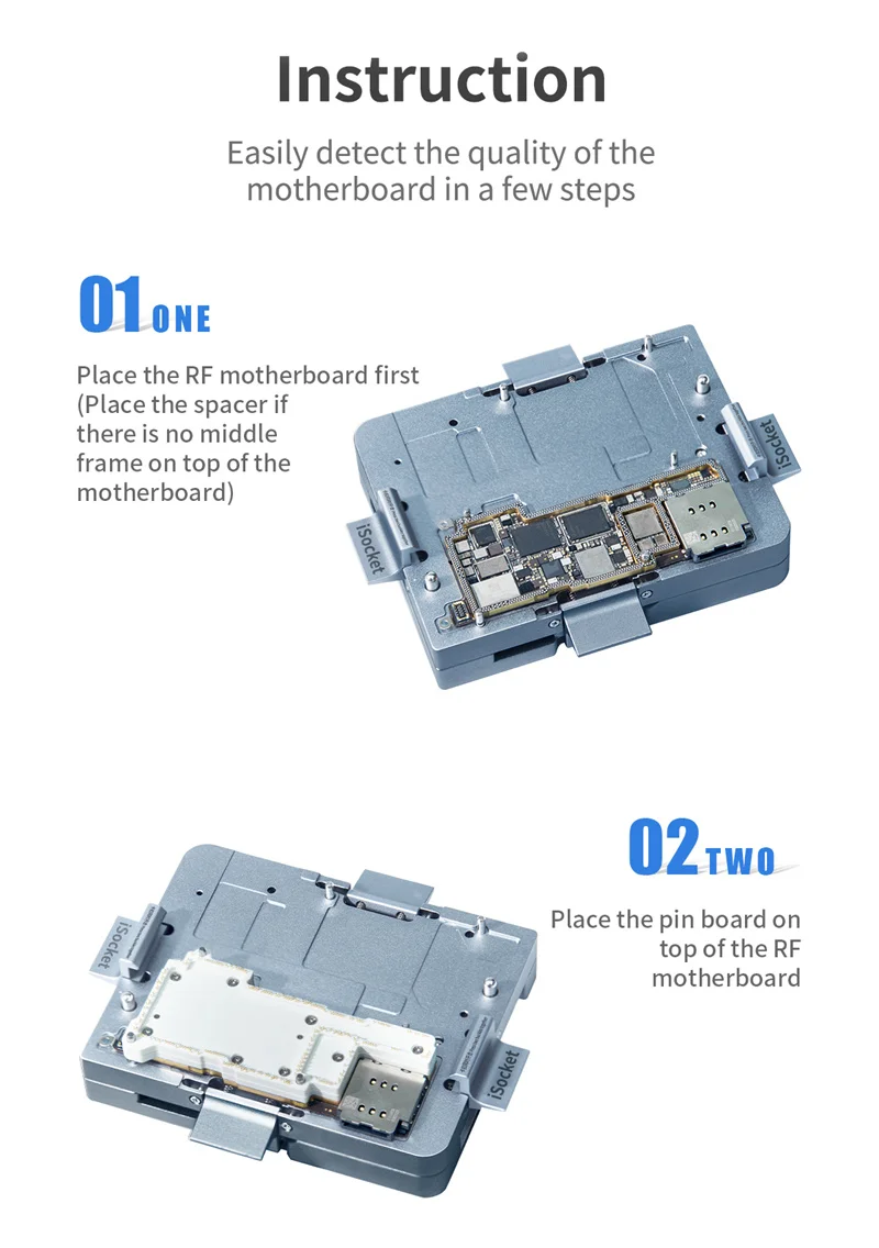 QIANLI Isocket Motherboard Test Fixture for Iphone X Series