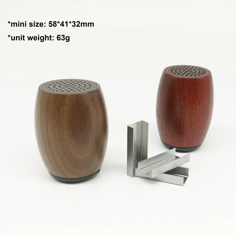 Mini Compact Retro Wood Speaker Surrounding Stereo Sound Redwood Bt5.0 ...