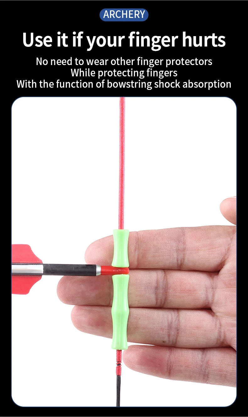 Spg Archery Finger Guard Recurve Bow Mongolian Longbow Bowstring Rubber ...