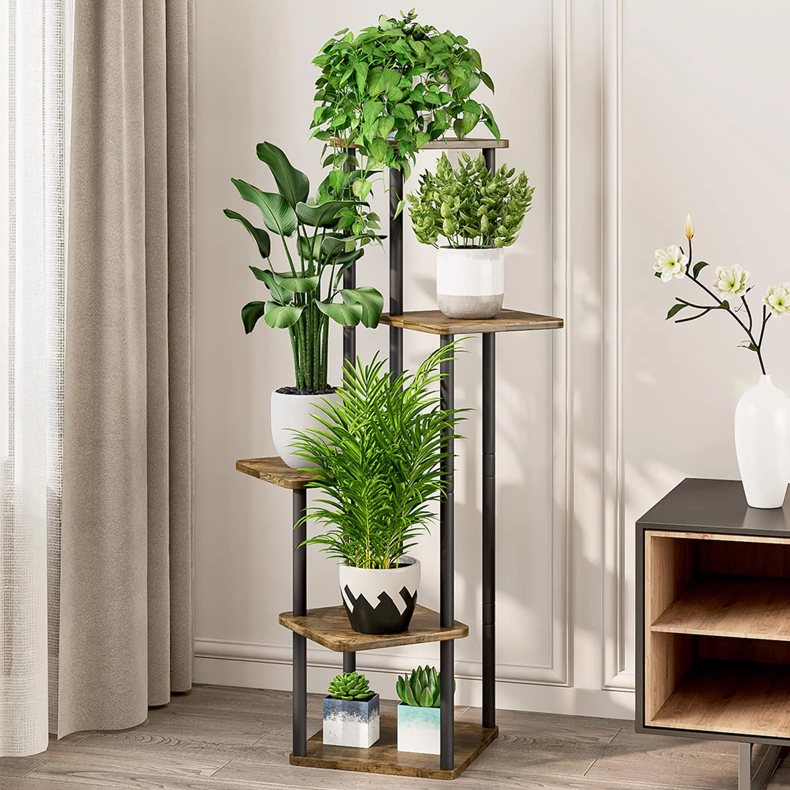 wholesales modern style multilayer flower stand outdoor metal flower ...