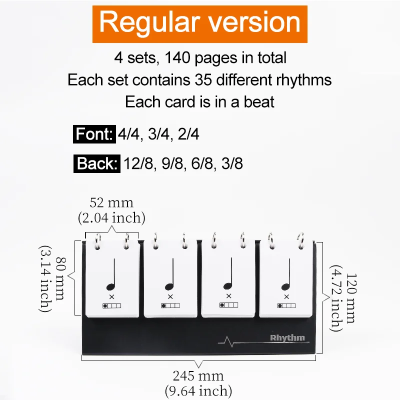 Musical Rhythm Cards - Portable Training Flashcards