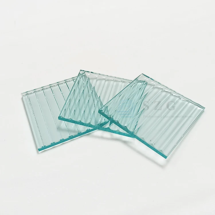4mm 6mm 8mm 10mm Tempered Fluted Glass Panels for Railing