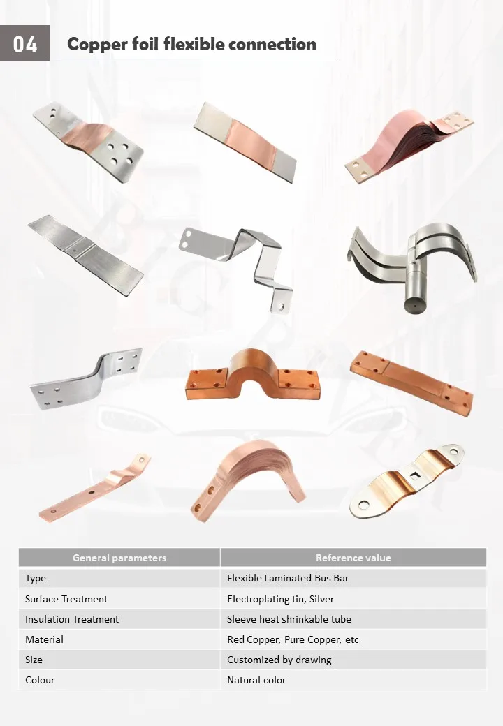 Custom Copper Busbar Series Flexible Black Orange Bus Bar Hard Busbars ...