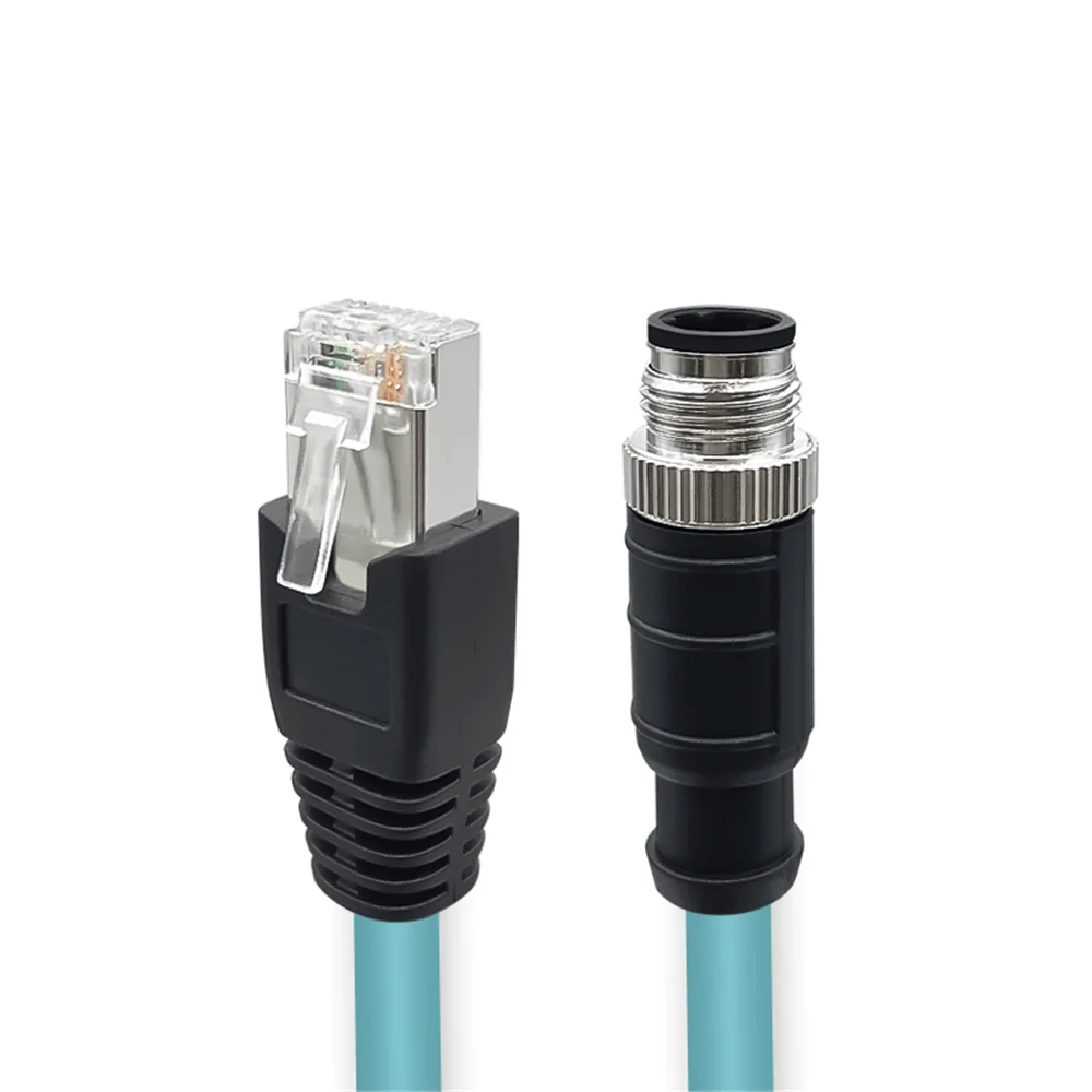 M12 Ethernet Cable Lan Network D/X Coding 4pin 8pin M12 to Rj45 ...