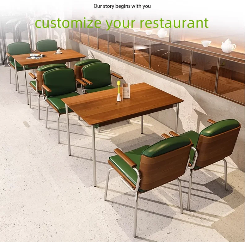 Modern Simple Solid Wood Restaurant Dining Table and Chair, Restaurant ...