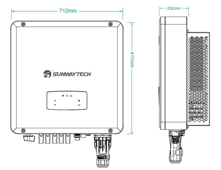 Sunway Solar Charge Inverter 30kw Grid Tie Mppt On Grid Solar Inverter ...