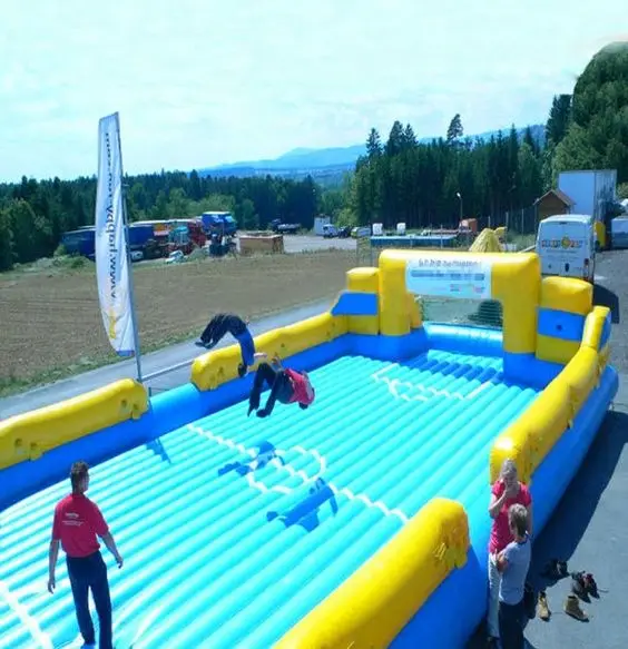 Inflatable Soap Football Pitch - Slippery Soccer Fun
