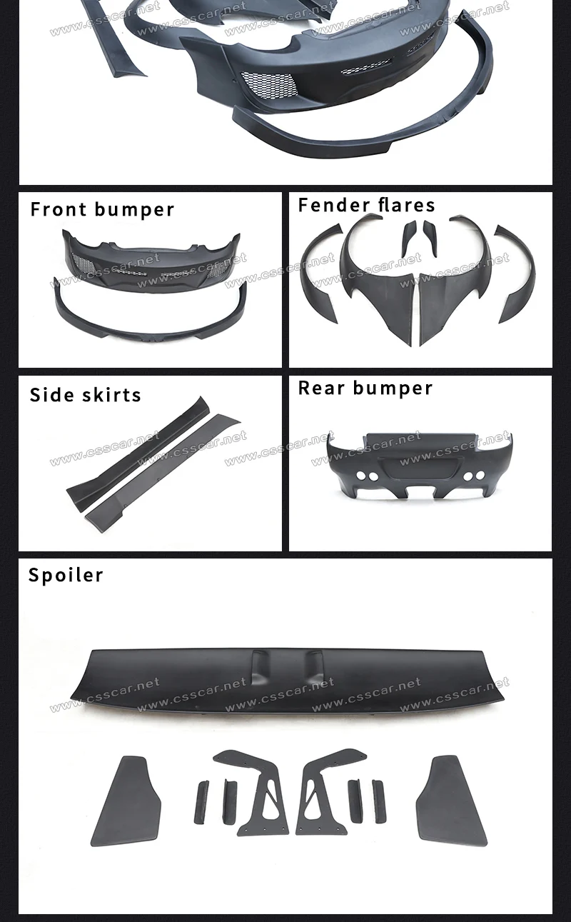 Porsche 987 Boxster Cayman Wide Body Kits - Fiberglass Spoilers