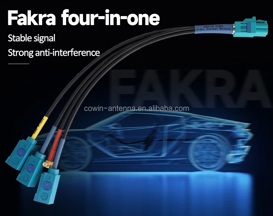 Customized Fakra Kabel 4Pin Male Female Mini Fakra Z To Quad Male Female Fakra Car Robot ...