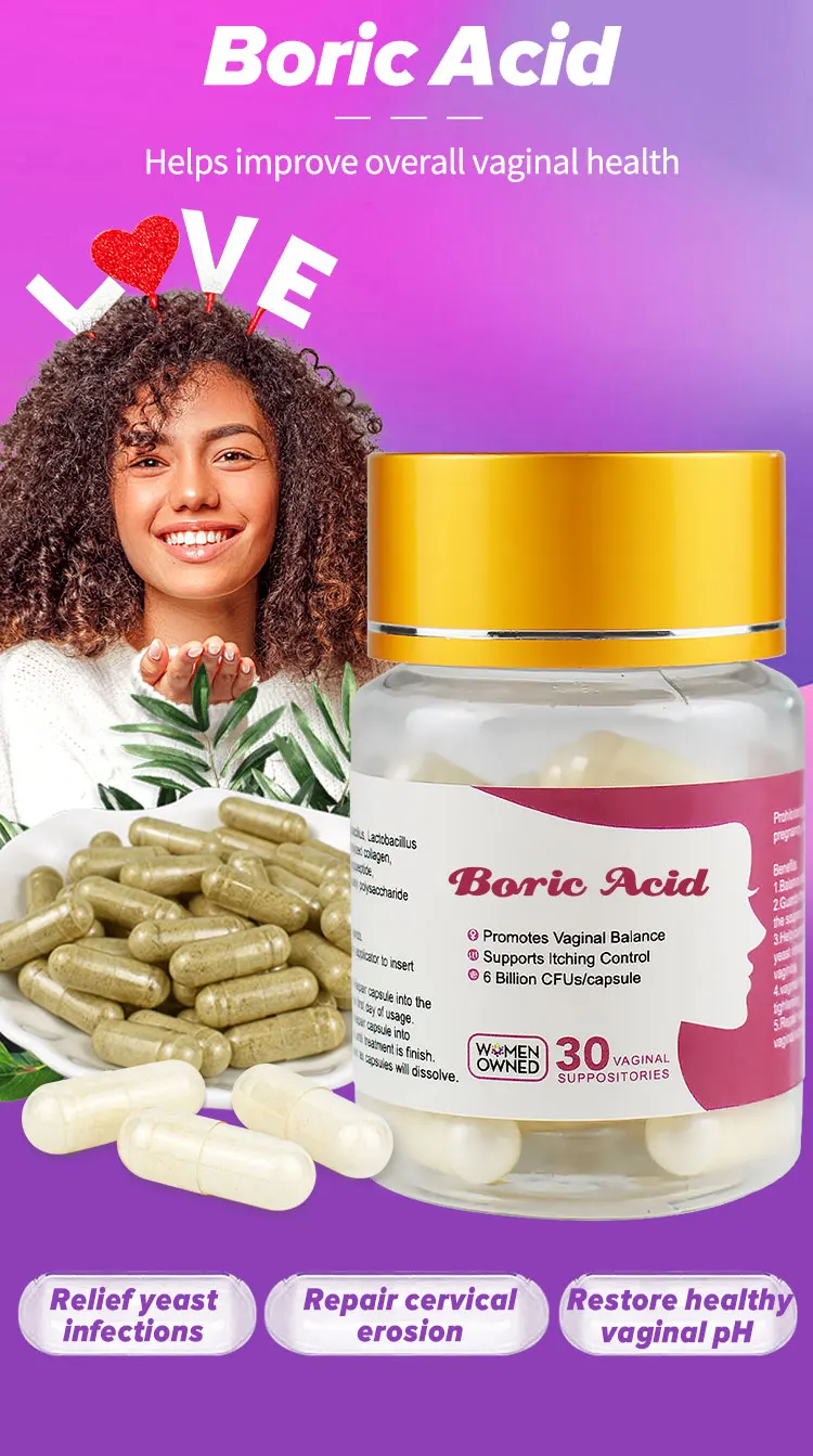Vaginal Suppositories Yoni Tightening And Detox Boric Acid Capsules Yoni