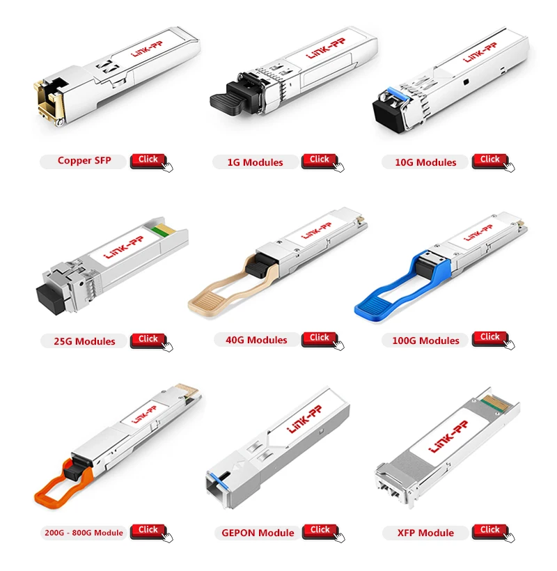 SFP+ SFP28 QSFP+ QSFP28 10G 25G 40G 100G Fibre Optic Transceivers