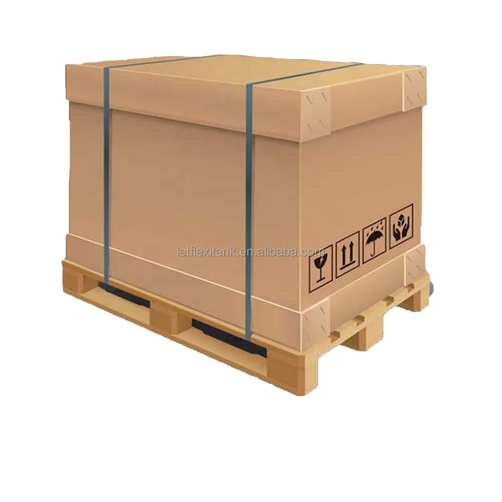 1000L Paper IBC Bulk Container With Liner Bag for Liquid Transport ...