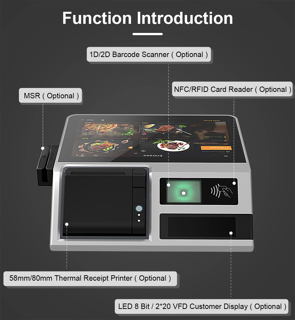 Windows Android Cash Register All In One Touch Screen Pos System Pos ...