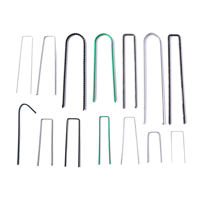 U Shaped Galvanized Garden Edging Pegs Landscape Staples Stakes Pins ...