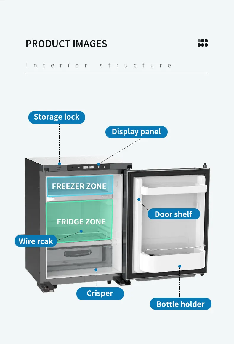 R85 Portable RV Fridge 12V Compressor, 83.2L Dual Zone Cooler - Ideal ...