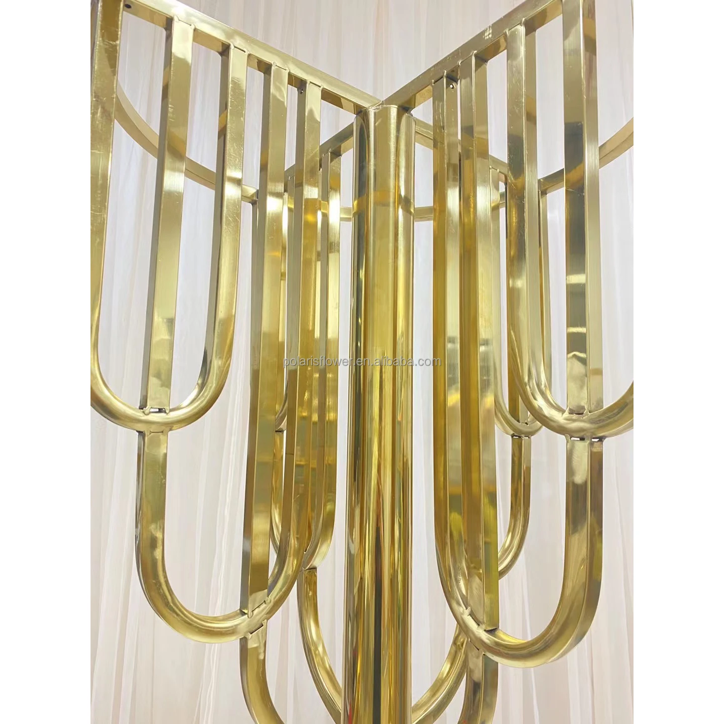Home Centerpiece Column Geometric Tall Metal Gold Wedding Flower Stand ...
