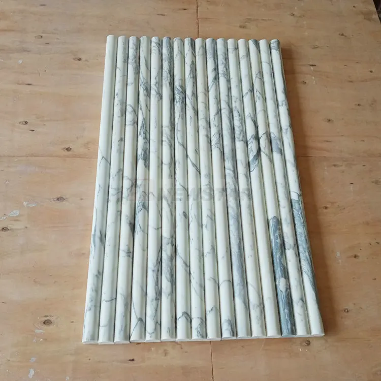 Interior Wall Outdoor Flute Marble Stone Round Flexible Fluted Panel ...