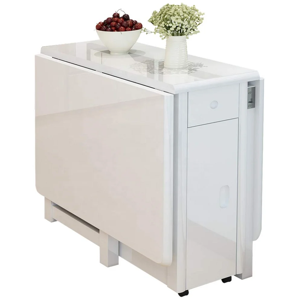 多功能矩形可伸缩折叠餐桌，简约现代实木家具餐桌套装，带4把椅子 - Buy 长方形餐桌,折叠餐桌套装,再生木材实心板餐桌 Product on ...