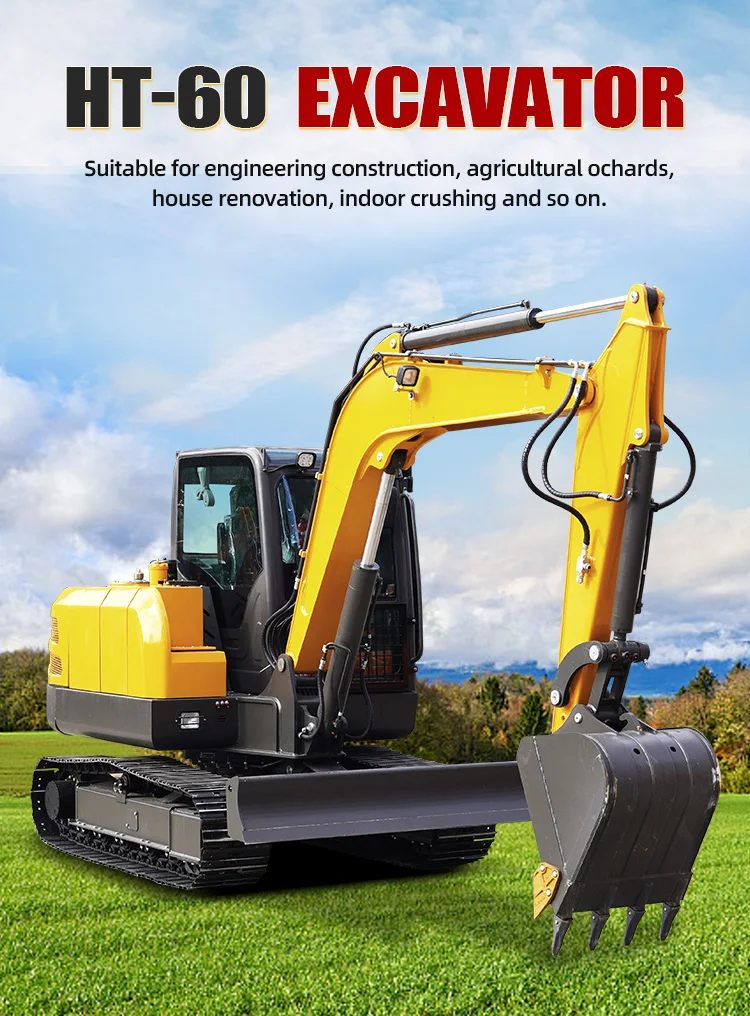 Mini Excavator 6 Ton - Versatile Digger for Gardens & Orchards