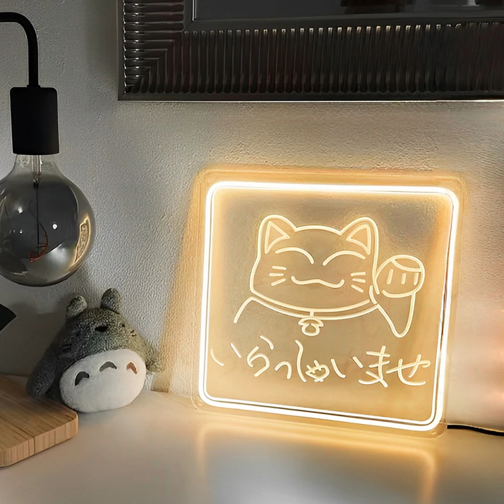 Rainbow Cloud Neon Sign Dimmable Usb Acrylic Lights 5v For Home Bedroom ...