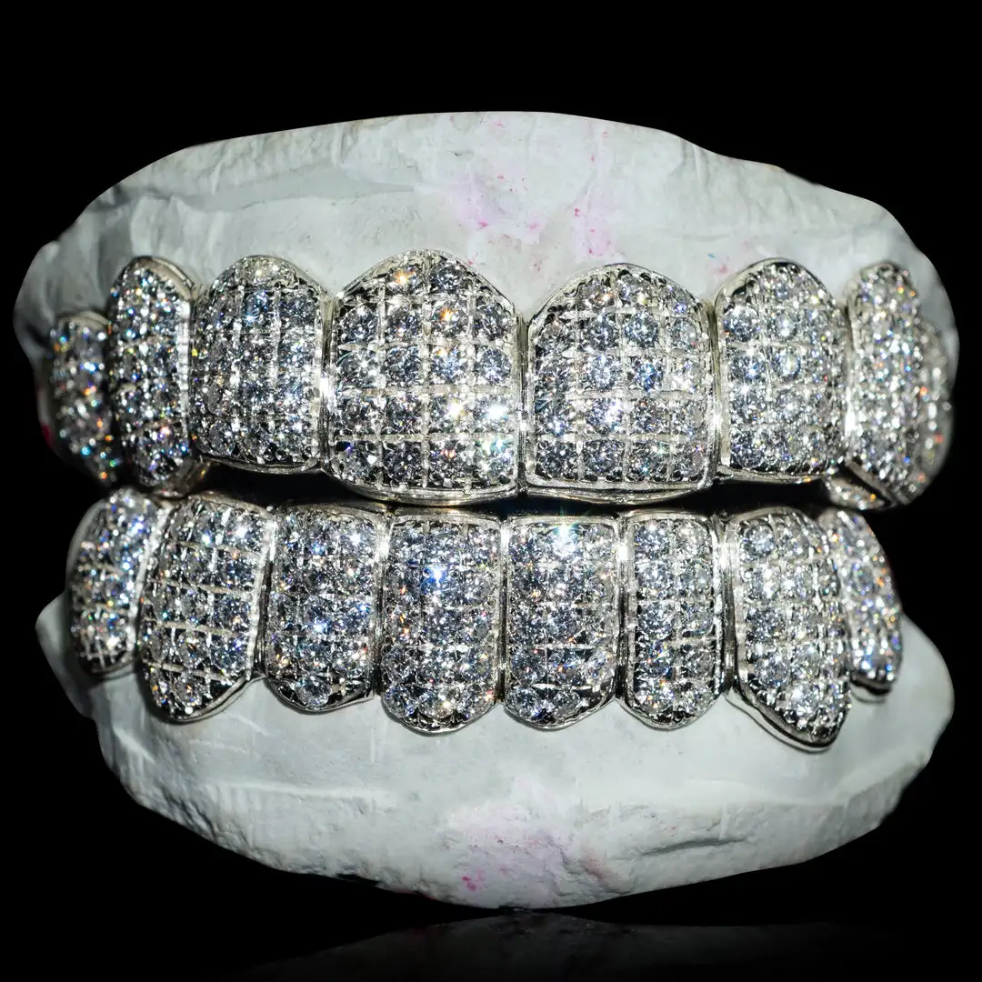 Customize Grillz Diamond Teeth Mirco Pave Hiphop Teeth