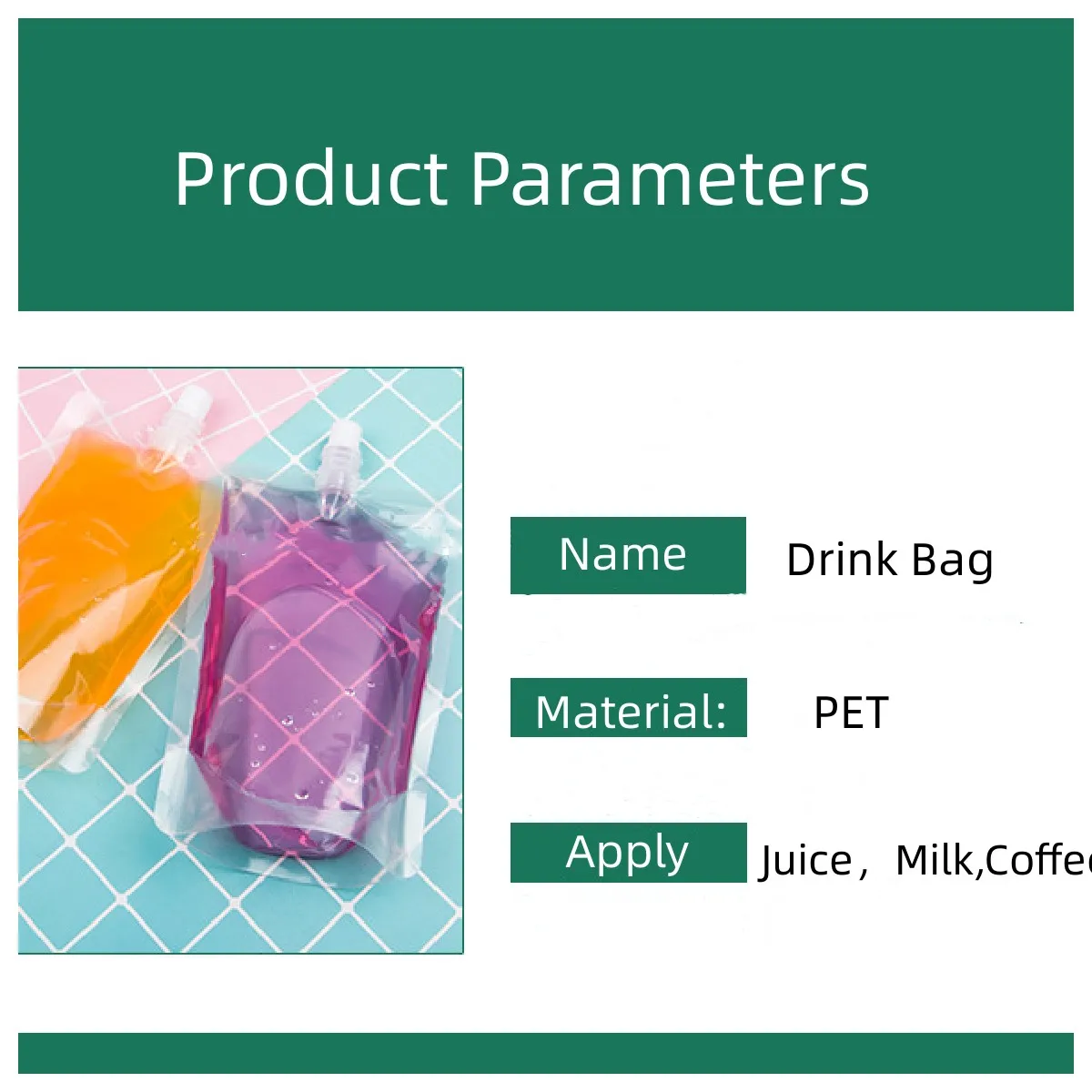 Custom Package Water Spout Pouch Bag Juice Beverage Packing Nozzle Bag ...